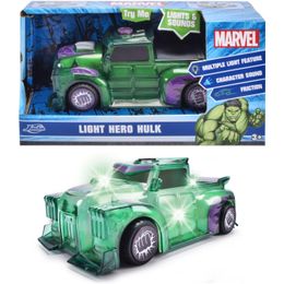 Spielzeug-Auto DICKIE TOYS "Marvel Light Hero Hulk 1:32", gr&uuml;n, Spielzeugfahrzeuge, KinderT:15cm, Kunststoff, Spielzeug-Auto, mit Licht und Sound, T:15cm