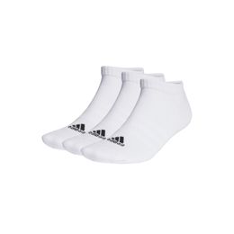 Sneakersocken adidas originals "Socken Cushioned Low-Cut 3er Pack", Damen, Gr. 46-48, wei&szlig;, Obermaterial: 62% Baumwolle CO. 36% Polyester PES. 1% Elasthan EL. 1% Nylon NY., Socken Sneakersocken