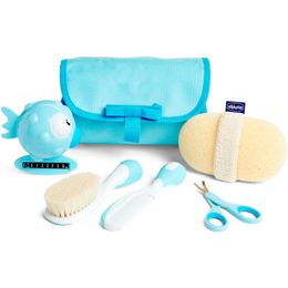 Kulturbeutel Chicco "My first beauty Set 5in1", Damen, Gr. B/H/T: 13cm x 20,5cm x 11,5cm, blau, Taschen Kulturbeutel
