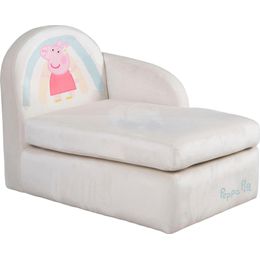 Kindersofa Roba "Peppa Pig", grau, Sofas, Kinder, B/H/T: 75cm x 54cm x 47cm, Kindersofa, mit seitlicher Armlehne, B:75cm H:54cm T:47cm