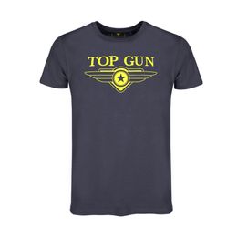 T-Shirt Top Gun "T-Shirt TG2024002", Damen, Gr. XL, schwarz (navy), Obermaterial: 100% Baumwolle CO., Shirts T-Shirt