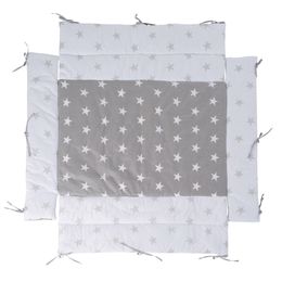 Laufgittereinlage Roba "Little Stars", grau, Obermaterial: 65% Polyester, 35% Baumwolle, Bettnestchen, Laufgittereinlage