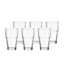 Glas Leonardo "Becher Solo 250 ml 6er Set transparent", bunt (transparent), Glas, Trinkgef&auml;&szlig;e, Glas
