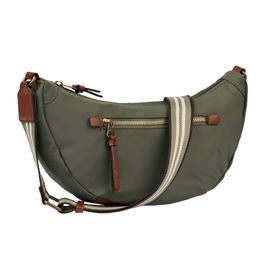 Handtasche Camel Active "Bari", Damen, Gr. B/H/T: 33cm x 15cm x 12cm, gr&uuml;n, Nylon, kontrastfarbene Details, Taschen Handtasche, aus hochwertigem matten Nylon mit gestreiftem Gewebeband