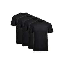 Unterhemd Ragman "T-Shirt 4er Pack", Herren, Gr. 5XL, N-Gr, schwarz, Obermaterial: 100% Baumwolle CO., Unterhemden Unterhemd