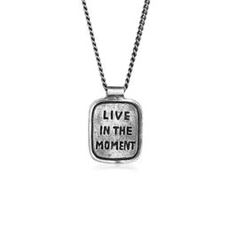 Lange Kette HAZE & GLORY "Halskette Dog Tag Gravur - The Moment 925 Silber" Gr. 68, silber, Halsketten, Herren, Silber 925 (Sterlingsilber), Lange Kette