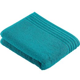 Saunatuch Vossen "Vienna Style Supersoft", blau (lagoon), B:100cm L:150cm, Walkfrottee, Baumwolle, Handt&uuml;cher, Saunatuch, mit Bord&uuml;re