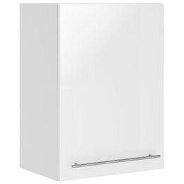 H&auml;ngeschrank Optifit "Bern", wei&szlig; (wei&szlig; hochglanz, wei&szlig;), B:50cm H:70,4cm T:34,9cm, Schr&auml;nke, H&auml;ngeschrank, Breite 50 cm, 70 cm hoch, mit 1 T&uuml;r, mit Metallgriff