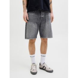 Jack & Jones Relaxshorts JACK & JONES "JJIALEX JJORIGINAL SHORTS SBD 300 SN", Damen, Gr. XXL, N-Gr, schwarz (schwarz denim), Web, Obermaterial: 100% Baumwolle, unifarben, relaxed fit knielang, Hosen Relaxshorts, Baumwolle, relaxed fit