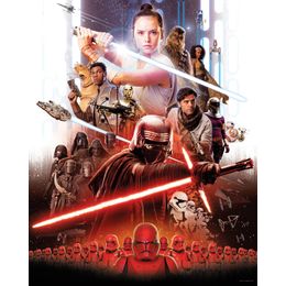 Bild Komar "Star Wars Movie Poster Rey", bunt (farbe bild(er): bunt), B:40cm H:50cm, Holz, Papier, Bilder, Bild, Wandbild zur Dekoration im Kinderzimmer - ohne Rahmen