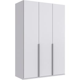 Kleiderschrank wimex "Mugano,in 5 Breiten,2 H&ouml;hen,2 Tiefen, viele Farben, Made in Germany", wei&szlig;, griffe alufarben, B:135cm H:208cm T:58cm, Holzwerkstoff, Schr&auml;nke, Kleiderschrank, mit langen Griffen aus Metall, mit oder ohne Spiegel