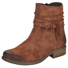 Stiefelette Rieker, Damen, Gr. 36, braun, Lederimitat, Schuhe Stiefelette, in aktueller Used-Optik