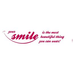 Wandtattoo Komar "Your smile - Gr&ouml;&szlig;e 14 x 70 cm", bunt, B:14cm H:70cm, Folie, Wandtattoos, Wandtattoo, selbstklebend, Wandsticker