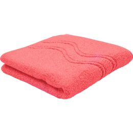 Duschtuch Ross "Cashmere feeling", rosa (flamingo), B:75cm L:140cm, Frottier, Baumwolle, Handt&uuml;cher, Duschtuch, 100% Baumwolle, mit Wellen-Bord&uuml;re, gro&szlig;e Farbauswahl