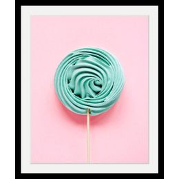 Bild queence "Lolli", bunt (farbe rahmen: schwarz, farbe bild(er): bunt), B:40cm H:50cm T:3cm, Acrylglas, Holz, Papier, Bilder, Bild, HD Premium Poster-Druck inkl. Holzrahmen