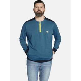 Sweatshirt CHARLES COLBY "Sweatshirt EARL TORIN", Herren, Gr. L, blau, Obermaterial: 58% Baumwolle CO. 42% Polyester COOLMAX PES(Coolmax)., Sweatshirts Sweatshirt