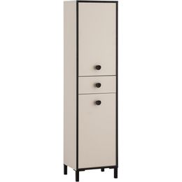 Hochschrank Schildmeyer "Edda, Breite 40,3 cm, mit T&uuml;ren & Schubkasten", cremebeige, B:40,3cm H:163,3cm T:33,05cm, FSC-zertifizierter Holzwerkstoff, Schr&auml;nke, Hochschrank, Made in Germany