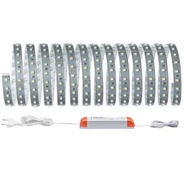 Paulmann LED-Streifen "MaxLED 500 Basisset 5m IP20 2700K 30W 230/24V 60VA Silber", silber (silberfarben), Flammen 1 Stk., Lichterketten, LED-Streifen