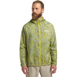 Funktionsjacke Jack Wolfskin "PRELIGHT WIND JKT M", Herren, Gr. S (48), beige (sandblasted, chartreuse), Obermaterial: 100% Polyester, Jacken Funktionsjacke