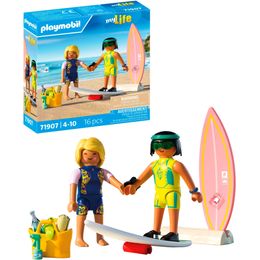 Konstruktions-Spielset Playmobil "Kleine Surfschule (71907), My Life", bunt, Spielbausteine, Kinder, Kunststoff, Konstruktions-Spielset, Made in Europe