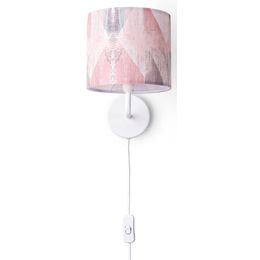 Paco Home Wandleuchte "Mero 102", wei&szlig;, 1, &Oslash; 18cm H: 26,5cm, Leuchten, Stecker Flur Lampe Wohnzimmer &acirc;&circ;&hellip;18cm Abstrakt Kabel 3m E14, Wandleuchte