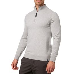 Troyer INDICODE "INAncona", Herren, Gr. XL, grau (lt grau mel), Strick, Obermaterial: 80% Baumwolle, 20% Polyester, meliert, unifarben, regular fit, ohne Ausschnitt, Pullover Troyer