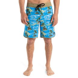 Boardshorts Quiksilver "Highline Scallop 19", Herren, Gr. 30S, blau (coronet blau naturama), Obermaterial: 88% Microfaser, 12% Elasthan;, Hosen Boardshorts