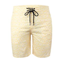 Badeshorts YEAZ "Badeshorts DAZZERS", Herren, Gr. XXL, US, gelb, Obermaterial: 97% Polyester PES. 3% Elasthan EL., Badehosen Badeshorts