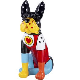 Tierfigur CASABLANCA BY GILDE "Skulptur Doggy", bunt, B:33cm H:72cm T:55cm, Kunstharz, Dekofiguren, Tierfigur