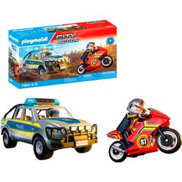 Konstruktions-Spielset Playmobil "Verfolgungsjagd mit Polizei Pick-Up (71875), Action Heroes", bunt, Spielbausteine, Kinder, Kunststoff, Konstruktions-Spielset, mit Licht und Sound; Made in Europe