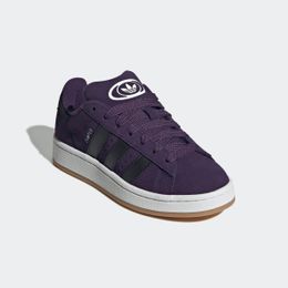 Sneaker adidas originals "CAMPUS 00S", M&auml;dchen, Gr. 36, wei&szlig; (aurora plum, core schwarz, cloud wei&szlig;), Leder, Synthetik, Schuhe Sneaker, f&uuml;r Kinder und Jugendliche, mit Gummilaufsohle, mit Schn&uuml;rung