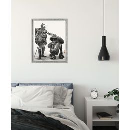 Wandbild Komar "Star Wars Vision Samurai Droids", schwarz (farbe bild(er): schwarz, wei&szlig;), Disney, 1 Stk., Vlies, Bilder, Wandbild, 50 x 70 cm (Breite x H&ouml;he) - Kinderzimmer, Dekoration