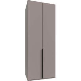 Kleiderschrank wimex "Mugano,in 5 Breiten,2 H&ouml;hen,2 Tiefen, viele Farben, Made in Germany", saharagrau, griffe schwarz, B:90cm H:236cm T:58cm, Holzwerkstoff, Schr&auml;nke, Kleiderschrank, mit langen Griffen aus Metall, mit oder ohne Spiegel