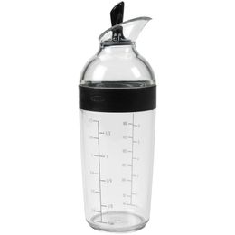 Dressing Shaker OXO GOOD GRIPS, schwarz (schwarz, transparent), B:8cm H:22cm &Oslash;:8cm, Kunststoff, Shaker, Dressing Shaker, f&uuml;r Salatdressing, 350 ml