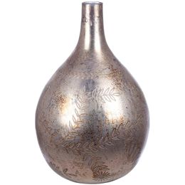 Bodenvase Gilde "Vase Peso, grau H.56 cm", grau, B:34cm H:56cm T:34cm, Glas, Vasen, Bodenvase