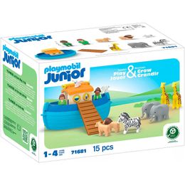 Konstruktions-Spielset Playmobil "Meine Mitnehm-Arche Noah (71681), JUNIOR", bunt, Spielbausteine, Baby, Kunststoff, Konstruktions-Spielset, Made in Europe