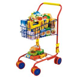 Spiel-Einkaufswagen BAYER, bunt, Kinder-Einkaufswagen, KinderB:28cm H:58cm T:43cm, Metall, Spiel-Einkaufswagen, B:28cm H:58cm T:43cm