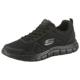 Sneaker Skechers "Track-Scloric", Herren, Gr. 42, schwarz, Leder, Textil, Schuhe Sneaker, Freizeitschuh, Halbschuh, Schn&uuml;rschuh mit Skechers Memory Foam, Topseller