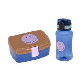 L&auml;ssig Lunchbox L&Auml;SSIG "Lunchset Brotdose & Trinkflasche Little Gang", bunt (smile karamell), Lebensmittelaufbewahrungsbeh&auml;lter, Lunchbox
