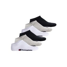Sneakersocken Champion "Socken 6er Pack", Damen, Gr. 43-46, bunt (schwarz, wei&szlig;, grau), Obermaterial: 71% Baumwolle CO. 23% Polyester PES. 4% Polyamid PA. 2% Elasthan EL., Socken Sneakersocken