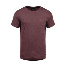!Solid Rundhalsshirt SOLID "Rundhalsshirt SDBob", Herren, Gr. XL, rot (wine r mel), Obermaterial: 60% Baumwolle CO. 40% Polyester PES., Shirts Rundhalsshirt