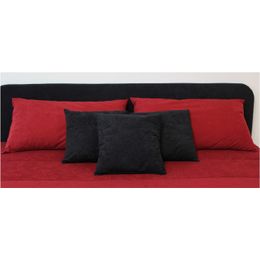 Dekokissen, rot (rot, schwarz, unifarben), B:40cm L:40cm, Polyester, Westfalia Schlafkomfort, Dekokissen_Sitzkissen_Kissenh&uuml;llen, Dekokissen, (5 Stck.)