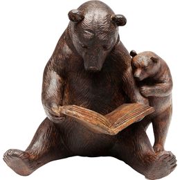 Dekofigur KARE DESIGN "Deko Figur Reading Bears", braun, B:20cm H:18cm T:15,5cm, Polyresin, Dekofiguren, Dekofigur