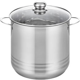 Kochtopf ELO Basic "Brillant", silber (silberfarben), H:22cm &Oslash;:24cm, T&ouml;pfe, Kochtopf, Gro&szlig;raumtopf, &Oslash; 24 cm, 9 Liter, Induktion