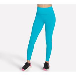 Leggings Skechers "Women's High Waisted Legging", Damen, Gr. XXXL(54), N-Gr, blau (ocean teal), Obermaterial: 88% Nylon, 12% Elasthan, Hosen Leggings