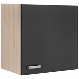 H&auml;ngeschrank Optifit "Faro", grau (anthrazit), B:60cm H:57,6cm T:34,6cm, Schr&auml;nke, H&auml;ngeschrank, mit Metallgriff, Breite 60 cm