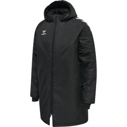 Stadionjacke Hummel, Herren, Gr. L, schwarz, Obermaterial: 100% Polyester, B&uuml;ndchen, Jacken Stadionjacke, w&auml;rmend & winddicht