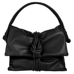 Henkeltasche Samantha Look, Damen, Gr. B/H/T: 33cm x 26cm x 6cm onesize, schwarz, Leder, clean, Taschen Henkeltasche, echt Leder, Made in Italy