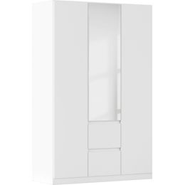 Dreht&uuml;renschrank Rauch "Kleiderschrank Schrank mit Spiegel Garderobe Garderobenschrank MAINZ", wei&szlig; (alpinwei&szlig;), B:136cm H:210cm T:54cm, Holzwerkstoff, Schr&auml;nke, Dreht&uuml;renschrank, grifflose Front mit Spiegel, Au&szlig;ent&uuml;ren mit Push-to-Open Funktion