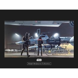 Bild Komar "Star Wars Classic RMQ Yavin Y-Wing", bunt (farbe bild(er): bunt), B:40cm H:30cm, Holz, Papier, Bilder, Bild, Wandbild zur Dekoration im Kinderzimmer - ohne Rahmen